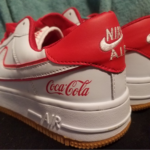 Nike | Shoes | Nike Air Af Custom Cocacola Air Force 1s White W Coke ...